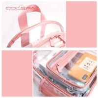 China Transparent Backpack Waterproof PVC Storage Bag Large Capacity Student School Bag Children's Backpack Travel Bag Wholesale for sale