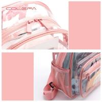 China Transparent Backpack Waterproof PVC Storage Bag Large Capacity Student School Bag Children's Backpack Travel Bag Wholesale for sale