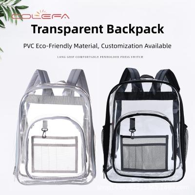 China Transparent Backpack Waterproof PVC Storage Bag Large Capacity Student School Bag Children's Backpack Travel Bag Wholesale for sale