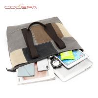 China New Style Shoulder Tote Bag Ladies Minimalist Fashion Korean-Style Large Capacity Color-Blocked Patchwork Versatile Canvas Bag for sale