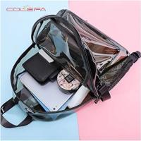 China Black Transparent Backpack Modern Style Fashion Waterproof PVC Jelly Backpack Summer Travel Beach Commuting Bag with Logo for sale