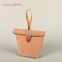 China Cork Made Tote Bags Vintage Wood Grain Eco-Friendly Bags Factory Custom Training Institution Gift Tote Bags with Printing for sale