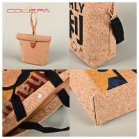 China Cork Made Tote Bags Vintage Wood Grain Eco-Friendly Bags Factory Custom Training Institution Gift Tote Bags with Printing for sale