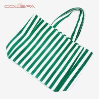 China New Arrival Striped Canvas Tote Bag Fashion Popular Multi-Color Large Capacity Women's Tote Bag for Beach & Daily Commuting for sale