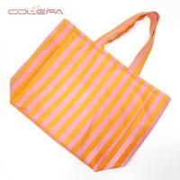 China New Arrival Striped Canvas Tote Bag Fashion Popular Multi-Color Large Capacity Women's Tote Bag for Beach & Daily Commuting for sale
