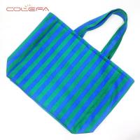 China New Arrival Striped Canvas Tote Bag Fashion Popular Multi-Color Large Capacity Women's Tote Bag for Beach & Daily Commuting for sale