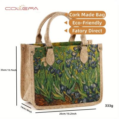 China Custom Cork Tote Bag for Women Portuguese Bark Handbag Multi-Purpose Daily Casual 2026 New Handheld Eco-Friendly Style for sale