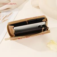 China Retro Women's Long-Style Zippered Wallet Phone Case with Printing Bestseller Eco-Friendly Cork Bark Wallet Travel Souvenir for sale