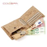 China Retro Women's Long-Style Zippered Wallet Phone Case with Printing Bestseller Eco-Friendly Cork Bark Wallet Travel Souvenir for sale
