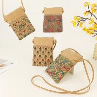 China Trendy Bohemian Cork Phone Pouch Women's Crossbody Bag with Adjustable Strap - Travel Souvenir Customization Available for sale