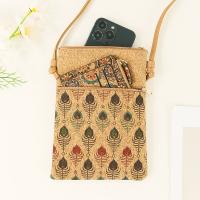 China Trendy Bohemian Cork Phone Pouch Women's Crossbody Bag with Adjustable Strap - Travel Souvenir Customization Available for sale