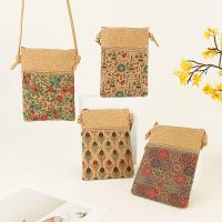 China Trendy Bohemian Cork Phone Pouch Women's Crossbody Bag with Adjustable Strap - Travel Souvenir Customization Available for sale