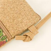 China Trendy Bohemian Cork Phone Pouch Women's Crossbody Bag with Adjustable Strap - Travel Souvenir Customization Available for sale