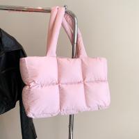 China New Custom Color Nylon Cotton-Filled Women's Bag Minimalist Quilted Tote Bag Soft Checkered Shoulder Bag Underarm Tote Bags for sale