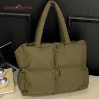 China Nylon Cotton-Filled Down Shoulder Bag Niche 2026 New Arrival Fall/Winter Large Capacity Pillow Bag Commuting Underarm Tote Bag for sale