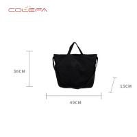 China Solid-Color Nylon Tote Bag Lightweight Versatile and Spacious Daily Commuting Bags Korean-Style Relaxed Shoulder Tote Bag for sale