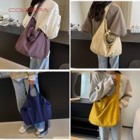 China Solid-Color Nylon Tote Bag Lightweight Versatile and Spacious Daily Commuting Bags Korean-Style Relaxed Shoulder Tote Bag for sale