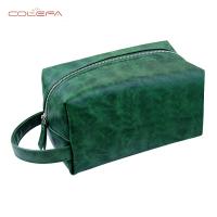 China 2026 New PU Leather Vintage Toiletry Bag Large Capacity Waterproof Stylish Portable Makeup Storage Cosmetic Pouch for Toiletries for sale