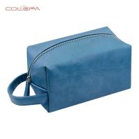 China 2026 New PU Leather Vintage Toiletry Bag Large Capacity Waterproof Stylish Portable Makeup Storage Cosmetic Pouch for Toiletries for sale