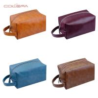 China 2026 New PU Leather Vintage Toiletry Bag Large Capacity Waterproof Stylish Portable Makeup Storage Cosmetic Pouch for Toiletries for sale