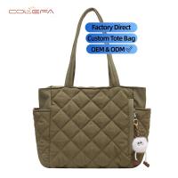 China Commuting Tote Bag 2026 Fall/Winter New Style Shoulder Bag Korean Style Cotton-Filled Soft Handle Tote Handbags for Women for sale