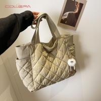 China Commuting Tote Bag 2026 Fall/Winter New Style Shoulder Bag Korean Style Cotton-Filled Soft Handle Tote Handbags for Women for sale