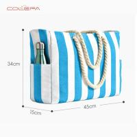 China Colefa Customized Travel Beach Bag Women's Canvas Tote Bag Premium Shoulder Large Capacity Handbag Storage Bags with Logo for sale