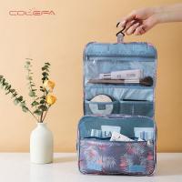 China Colefa Korean-Style Oxford Multi-Functional Travel Toiletry Hanging Hook Bag Convenient Unisex Storage Waterproof Travel Cosmetic Bag for sale