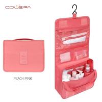 China Colefa Korean-Style Oxford Multi-Functional Travel Toiletry Hanging Hook Bag Convenient Unisex Storage Waterproof Travel Cosmetic Bag for sale