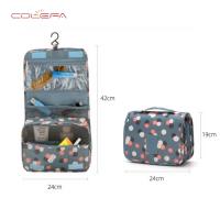 China Colefa Korean-Style Oxford Multi-Functional Travel Toiletry Hanging Hook Bag Convenient Unisex Storage Waterproof Travel Cosmetic Bag for sale