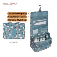 China Colefa Korean-Style Oxford Multi-Functional Travel Toiletry Hanging Hook Bag Convenient Unisex Storage Waterproof Travel Cosmetic Bag for sale