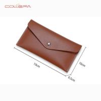 China Colefa Korean Style New Arrival PU Leather Long Wallet for Women Ultra-Thin Minimalist Casual Coin Holds Phone Soft Bag Clutch for sale