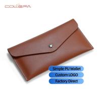 China Colefa Korean Style New Arrival PU Leather Long Wallet for Women Ultra-Thin Minimalist Casual Coin Holds Phone Soft Bag Clutch for sale