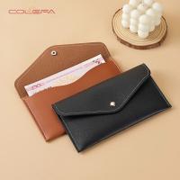 China Colefa Korean Style New Arrival PU Leather Long Wallet for Women Ultra-Thin Minimalist Casual Coin Holds Phone Soft Bag Clutch for sale