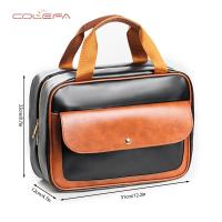 China Colefa New Women's Fashion PU Leather Hanging Hook-Style Storage Bag Travel Portable Cosmetic Toiletry Bag Full Customization for sale
