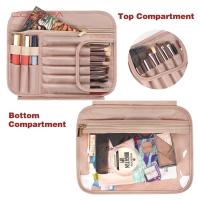China Colefa New Women's Fashion PU Leather Hanging Hook-Style Storage Bag Travel Portable Cosmetic Toiletry Bag Full Customization for sale
