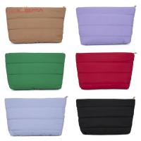 China 2026 Solid-Color Minimalist Nylon+Cotton-Filled Small Square Cosmetic Bag New Korean Style Fashionable Casual Bag Stylish Commuting Clutch for sale