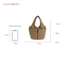 China Custom LOGO Niche Nylon Shoulder Tote Bags Large Capacity Handled Women's Korean Style Tote Bag with Multiple Pockets for sale
