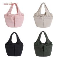 China Custom LOGO Niche Nylon Shoulder Tote Bags Large Capacity Handled Women's Korean Style Tote Bag with Multiple Pockets for sale