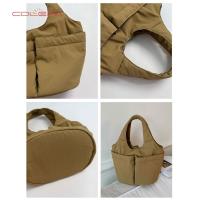 China Custom LOGO Niche Nylon Shoulder Tote Bags Large Capacity Handled Women's Korean Style Tote Bag with Multiple Pockets for sale