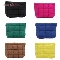 China 2026 New Fashion Pleated Clutch Makeup Bags Women's Korean Style Polyester Chic Versatile Casual Small Square Cosmetic Bags for sale