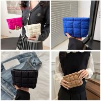 China 2026 New Fashion Pleated Clutch Makeup Bags Women's Korean Style Polyester Chic Versatile Casual Small Square Cosmetic Bags for sale