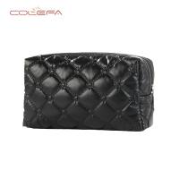 China Colefa 2026 New Customizable New Polyester Waterproof Fall/Winter Embroidered Diamond-Quilted Cosmetic Bag Fashion Creative Candy-Colored Bags for sale