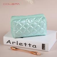 China Colefa 2026 New Customizable New Polyester Waterproof Fall/Winter Embroidered Diamond-Quilted Cosmetic Bag Fashion Creative Candy-Colored Bags for sale