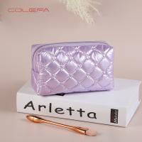 China Colefa 2026 New Customizable New Polyester Waterproof Fall/Winter Embroidered Diamond-Quilted Cosmetic Bag Fashion Creative Candy-Colored Bags for sale