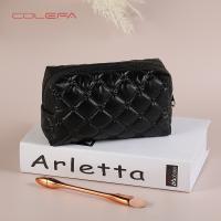 China Colefa 2026 New Customizable New Polyester Waterproof Fall/Winter Embroidered Diamond-Quilted Cosmetic Bag Fashion Creative Candy-Colored Bags for sale