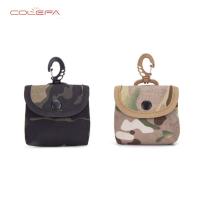 China Customizable Outdoor Use Leisure Mini Key Pouch Compact Wallet & Earbud Case Nylon Lightweight Camo Hook Style Bag for sale