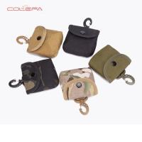 China Customizable Outdoor Use Leisure Mini Key Pouch Compact Wallet & Earbud Case Nylon Lightweight Camo Hook Style Bag for sale