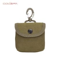 China Customizable Outdoor Use Leisure Mini Key Pouch Compact Wallet & Earbud Case Nylon Lightweight Camo Hook Style Bag for sale