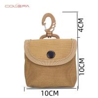 China Customizable Outdoor Use Leisure Mini Key Pouch Compact Wallet & Earbud Case Nylon Lightweight Camo Hook Style Bag for sale